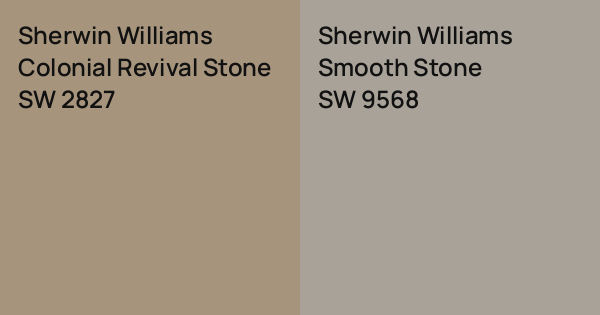 Sherwin Williams Colonial Revival Stone vs. Sherwin Williams Smooth ...
