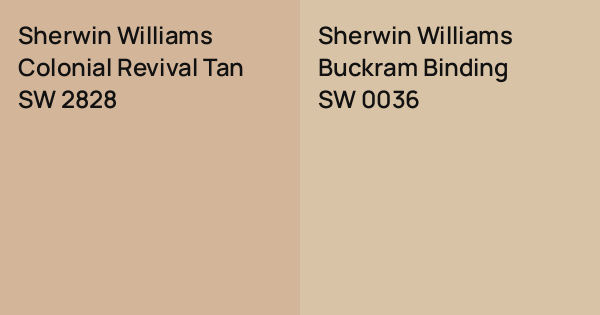 Sherwin Williams Colonial Revival Tan vs. Sherwin Williams Buckram ...