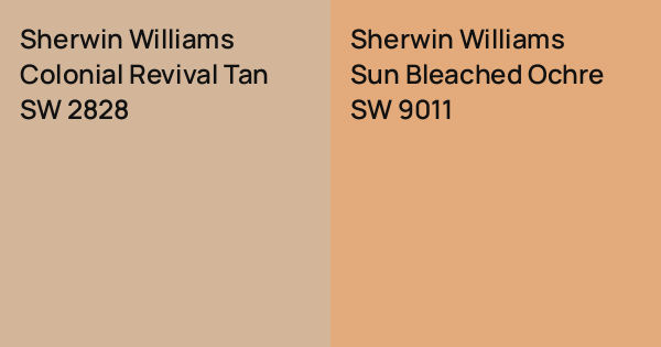 Sherwin Williams Colonial Revival Tan vs. Sherwin Williams Sun Bleached ...