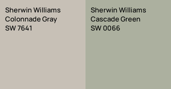 Sherwin Williams Colonnade Gray vs. Sherwin Williams Cascade Green ...