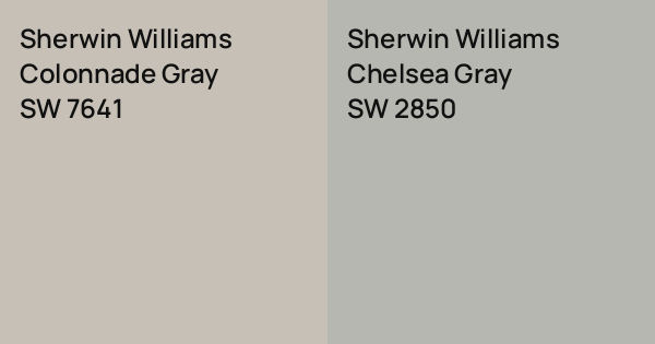 Sherwin Williams Colonnade Gray vs. Sherwin Williams Chelsea Gray ...