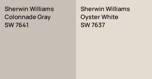 Sherwin Williams Colonnade Gray vs. Sherwin Williams Oyster White ...