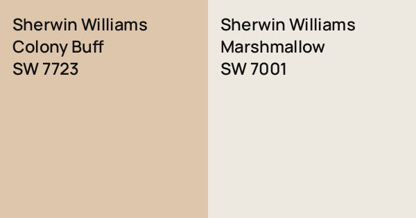 Sherwin Williams Colony Buff vs. Sherwin Williams Marshmallow comparison