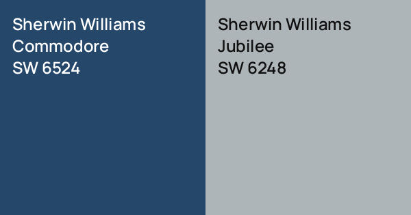 Sherwin Williams Commodore vs. Sherwin Williams Jubilee comparison
