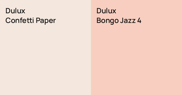 Dulux Confetti Paper vs. Dulux Bongo Jazz 4 comparison