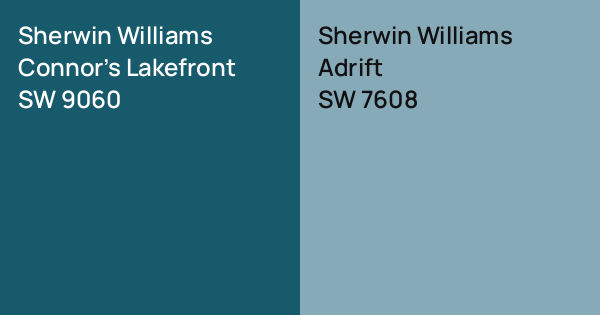 Sherwin Williams Connor's Lakefront vs. Sherwin Williams Adrift comparison