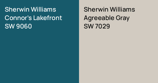 Sherwin Williams Connor's Lakefront vs. Sherwin Williams Agreeable Gray ...