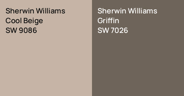 Sherwin Williams Cool Beige vs. Sherwin Williams Griffin comparison