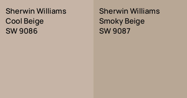 Sherwin Williams Cool Beige vs. Sherwin Williams Smoky Beige comparison