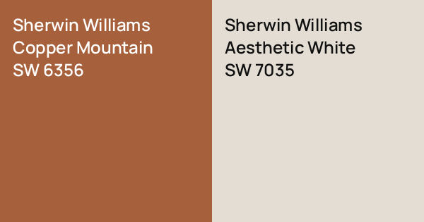 Sherwin Williams Copper Mountain vs. Sherwin Williams Aesthetic White ...