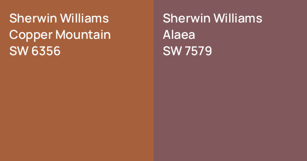 Sherwin Williams Copper Mountain vs. Sherwin Williams Alaea comparison