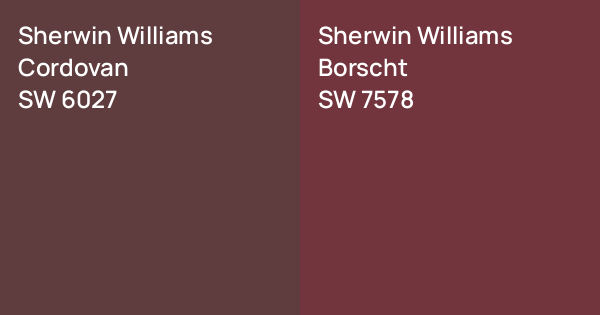 Sherwin Williams Cordovan vs. Sherwin Williams Borscht comparison