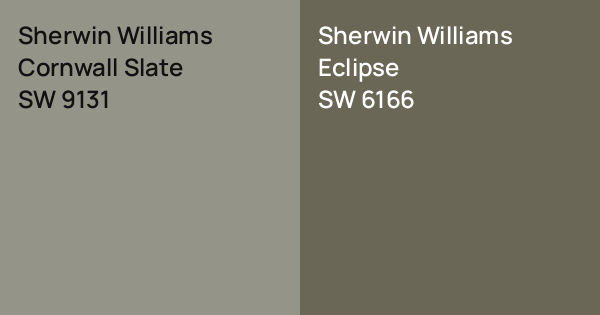 Sherwin Williams Cornwall Slate vs. Sherwin Williams Eclipse comparison