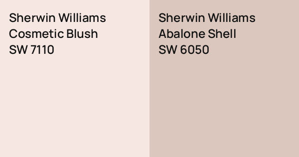 Sherwin Williams Cosmetic Blush vs. Sherwin Williams Abalone Shell ...