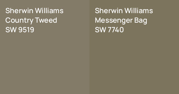 Sherwin Williams Country Tweed vs. Sherwin Williams Messenger Bag ...