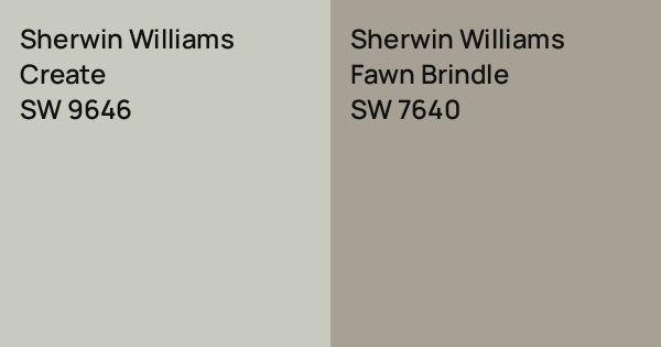 Sherwin Williams Create vs. Sherwin Williams Fawn Brindle comparison