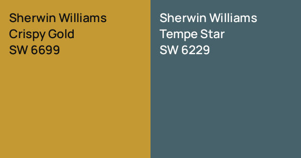 Sherwin Williams Crispy Gold vs. Sherwin Williams Tempe Star comparison
