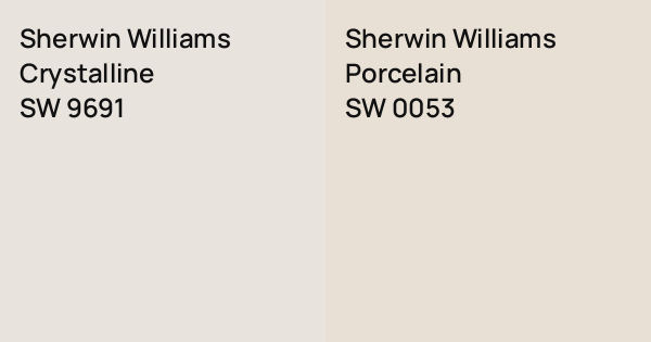 Sherwin Williams Crystalline vs. Sherwin Williams Porcelain comparison