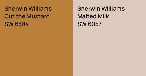 Sherwin Williams Cut the Mustard vs. Sherwin Williams Malted Milk ...
