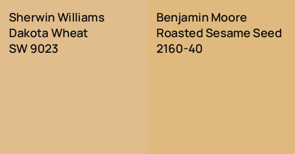Sherwin Williams Dakota Wheat vs. Benjamin Moore Roasted Sesame Seed ...
