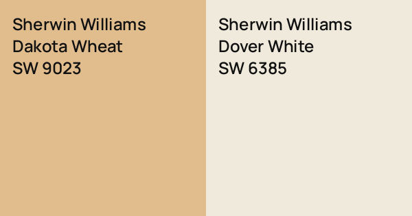Sherwin Williams Dakota Wheat vs. Sherwin Williams Dover White comparison