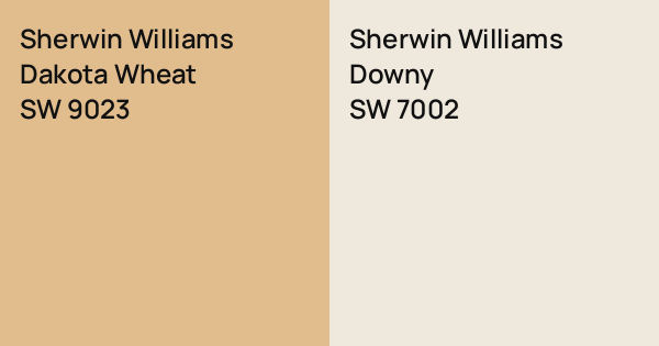 Sherwin Williams Dakota Wheat vs. Sherwin Williams Downy comparison