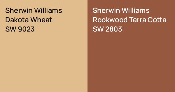 Sherwin Williams Dakota Wheat vs. Sherwin Williams Rookwood Terra Cotta ...