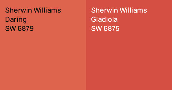 Sherwin Williams Daring vs. Sherwin Williams Gladiola comparison
