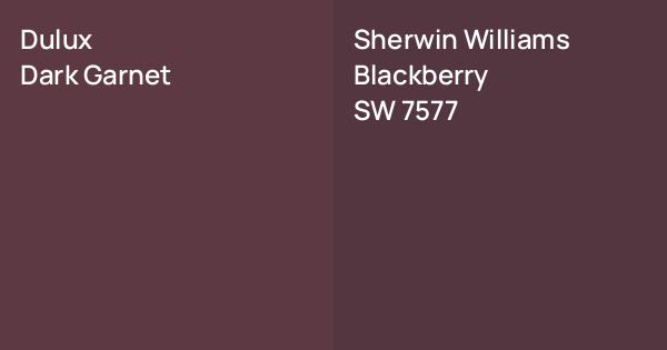Dulux Dark Garnet vs. Sherwin Williams Blackberry comparison