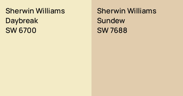 Sherwin Williams Daybreak vs. Sherwin Williams Sundew comparison