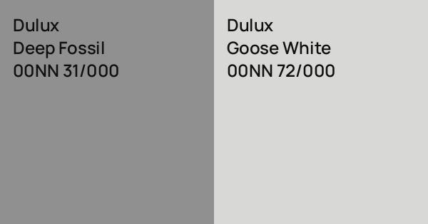 Dulux Deep Fossil vs. Dulux Goose White comparison