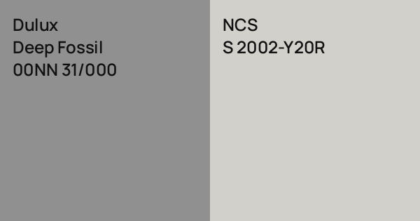 Dulux Deep Fossil vs. NCS S 2002-Y20R comparison