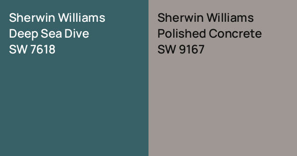 Sherwin Williams Deep Sea Dive vs. Sherwin Williams Polished Concrete ...