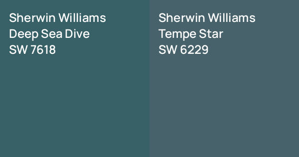 Sherwin Williams Deep Sea Dive vs. Sherwin Williams Tempe Star comparison