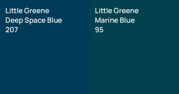Little Greene Deep Space Blue vs. Little Greene Marine Blue comparison