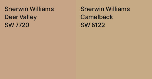 Sherwin Williams Deer Valley vs. Sherwin Williams Camelback comparison