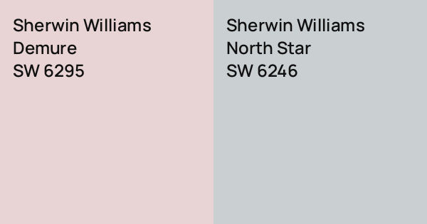 Sherwin Williams Demure vs. Sherwin Williams North Star comparison