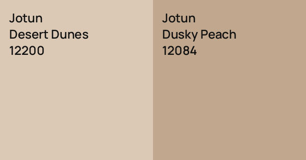 Jotun Desert Dunes vs. Jotun Dusky Peach comparison