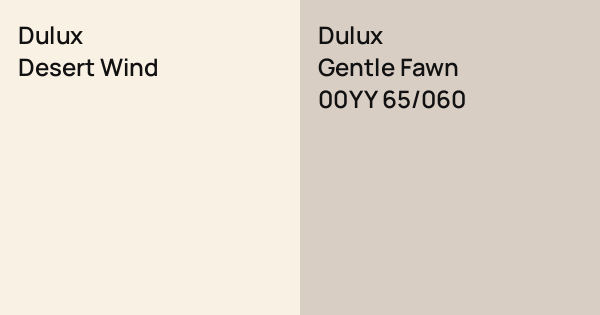 Dulux Desert Wind vs. Dulux Gentle Fawn comparison