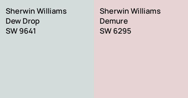 Sherwin Williams Dew Drop vs. Sherwin Williams Demure comparison