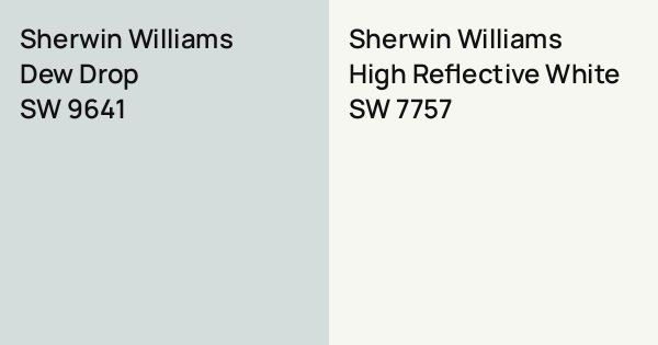 Sherwin Williams Dew Drop vs. Sherwin Williams High Reflective White ...