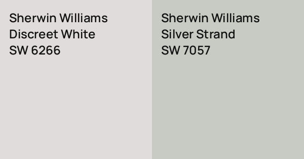 Sherwin Williams Discreet White vs. Sherwin Williams Silver Strand ...