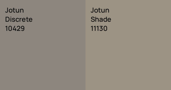 Jotun Discrete vs. Jotun Shade comparison
