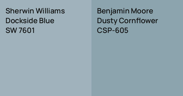 Sherwin Williams Dockside Blue vs. Benjamin Moore Dusty Cornflower ...