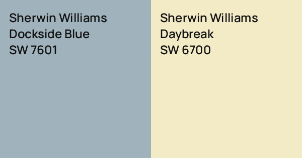 Sherwin Williams Dockside Blue vs. Sherwin Williams Daybreak comparison