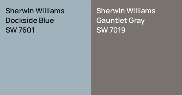 Sherwin Williams Dockside Blue vs. Sherwin Williams Gauntlet Gray ...