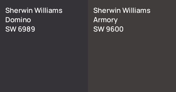 Sherwin Williams Domino vs. Sherwin Williams Armory comparison