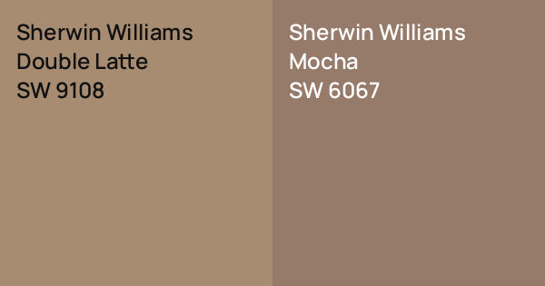 Sherwin Williams Double Latte vs. Sherwin Williams Mocha comparison