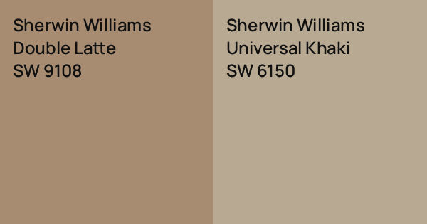 Sherwin Williams Double Latte vs. Sherwin Williams Universal Khaki ...