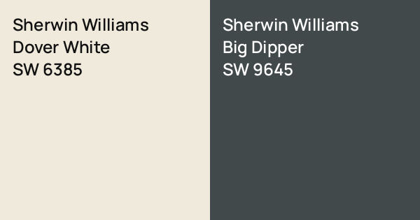 Sherwin Williams Dover White vs. Sherwin Williams Big Dipper comparison